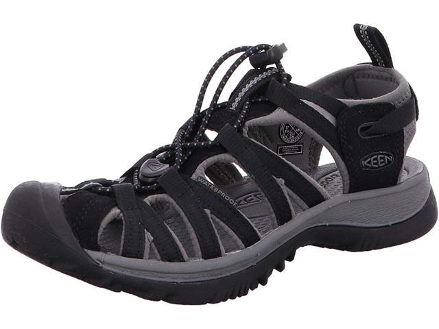 Click here for KEEN Womens Whisper Closed Toe Sport Sandals - Bla... prices