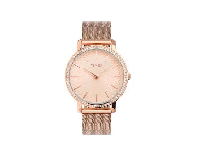 Click here for Timex Transcend Crystal Rose Gold-Tone Ladies Watc... prices