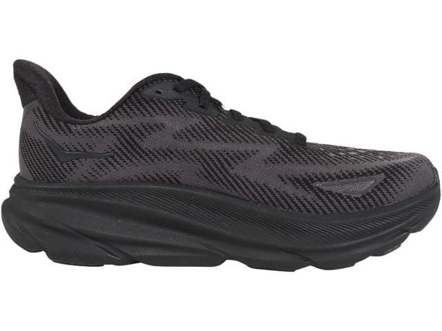Click here for Hoka One Womens Clifton 9 Road Running Shoes - Bla... prices