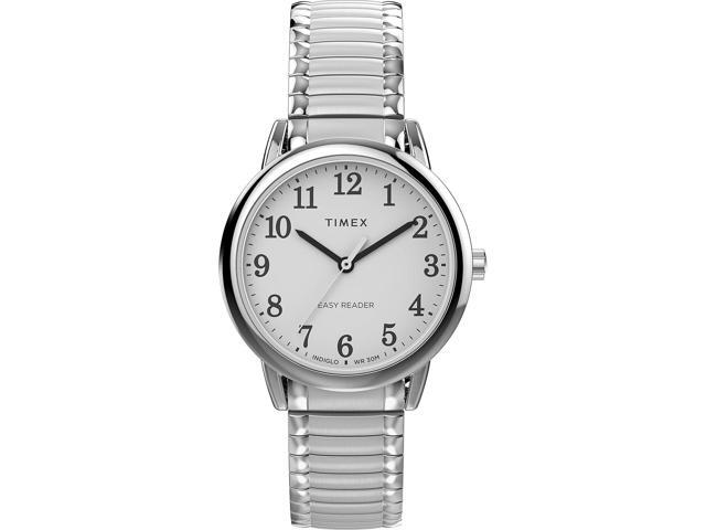 Click here for Timex Easy Reader Silver-Tone Expansion Ladies Wat... prices