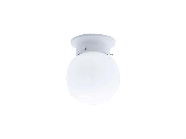 Click here for White One-Light Flush-Mount Int Ceiling Fixture  w... prices