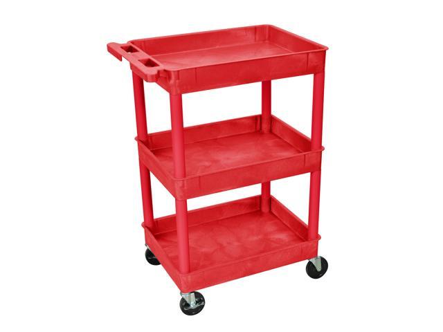 Click here for Luxor Red 3 Tub Tall Utility Cart prices