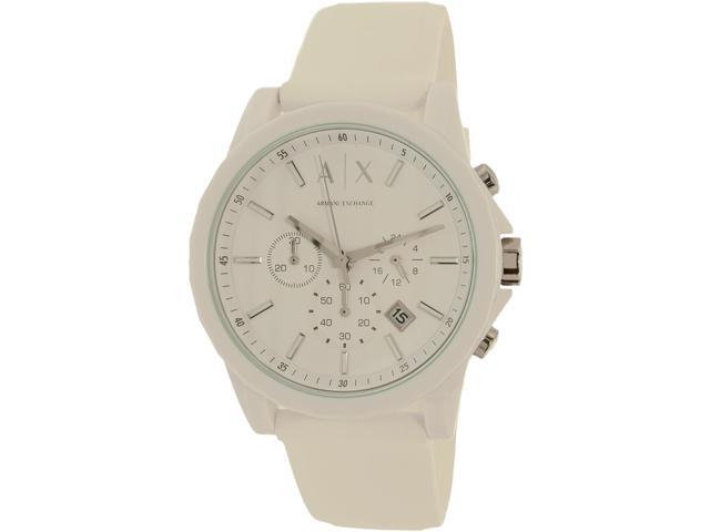 Click here for Armani Exchange Mens AX1325 White Resin Quartz Wat... prices