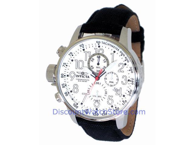 Invicta Mens 1514 I-Force Quartz Multifunction White Dial Watch - Silver