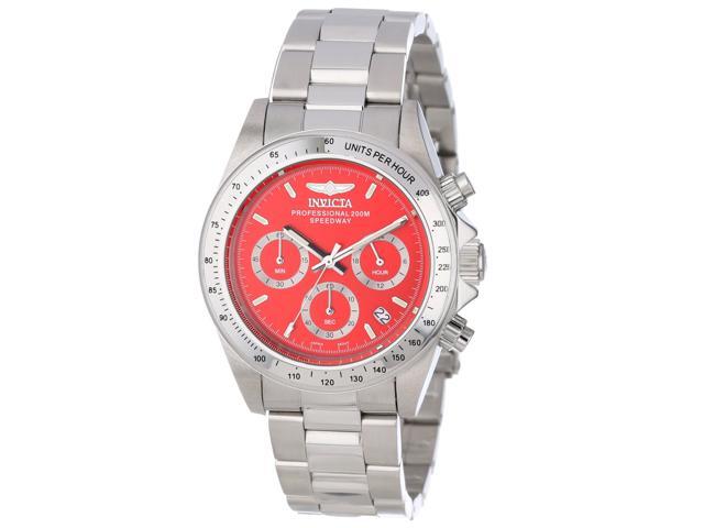Click here for Invicta 14380 Mens Red Dial Stainless Steel Speedw... prices