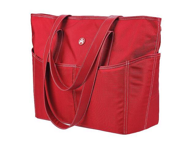 Click here for Sumo Large Diaper Tote - Red with White stitching prices