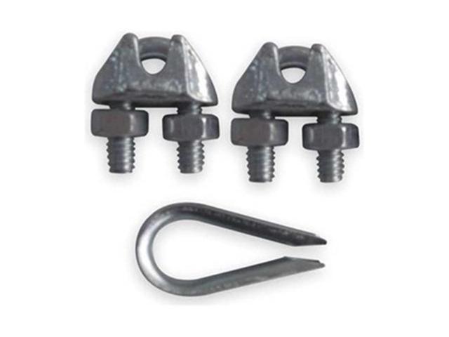 Click here for DAYTON 1DKK8 Wire Rope Clip and Thimble Kit 3/8 In prices