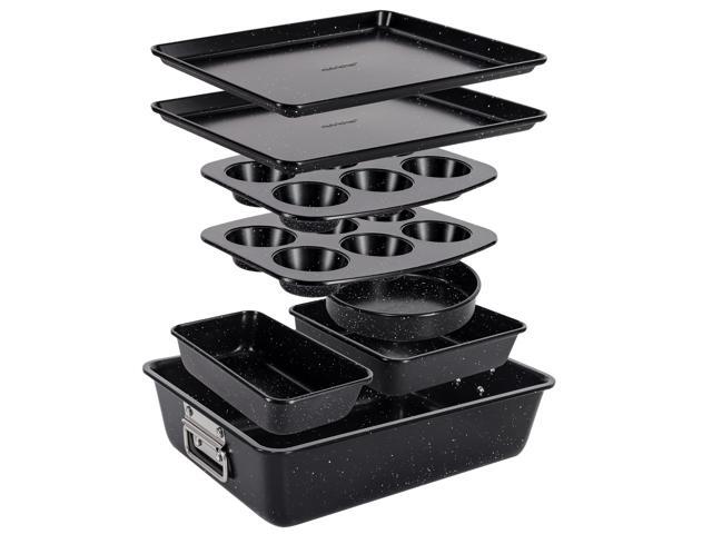 Click here for NutriChef 8-Piece Stackable Bakeware Set - Carbon... prices