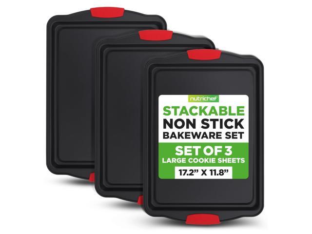 Click here for NutriChef 3-Piece Large Nonstick Cookie Sheets for... prices