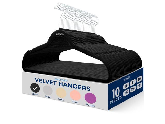 Click here for SereneLife Velvet Hangers 10 Pack - Non-Slip Felt... prices