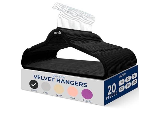 Click here for SereneLife Velvet Hangers 20 Pack - Non-Slip Felt... prices