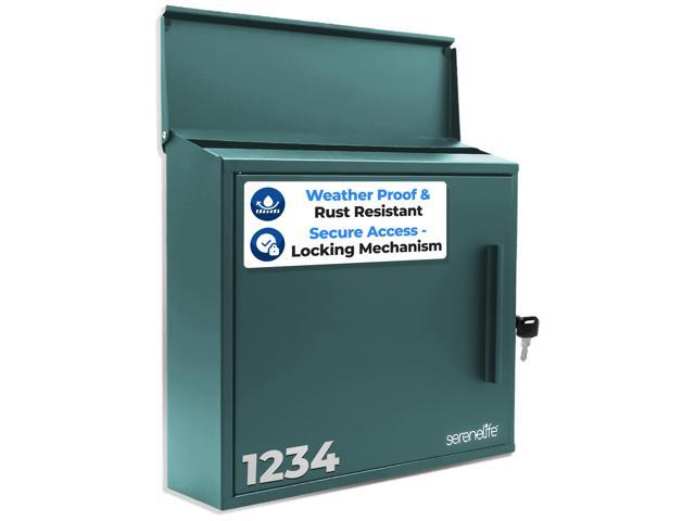 Click here for SereneLife Outdoor Wall Mailbox 0.46 Cubic FT Lock... prices