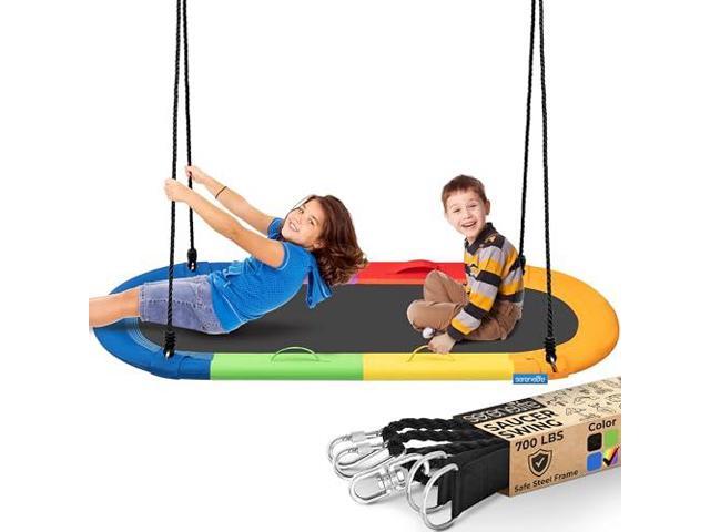 Click here for SereneLife 67 Oval Saucer Swing - Giant Outdoor Sw... prices