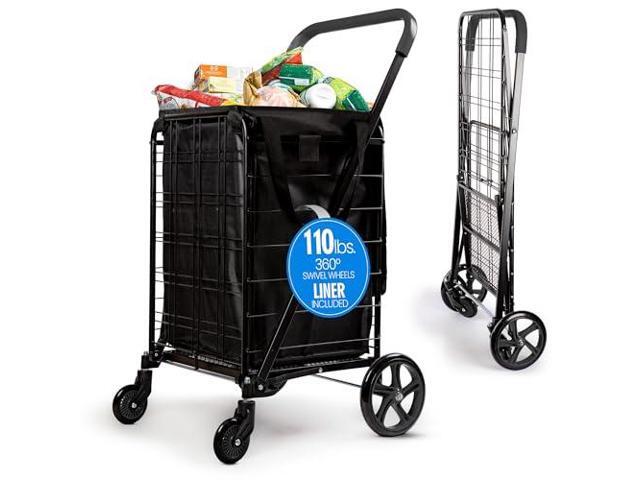 Click here for SereneLife Folding Utility Cart with 360° Swivel W... prices