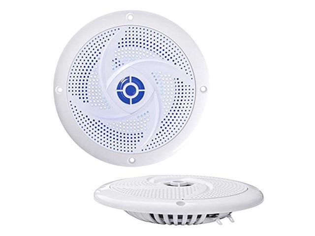 Pyle Home 2-Way In-Wall/In-Ceiling Speaker System  Dual 8 300W  1 Silk Dome Tweeter  Adjustable Treble Control - PIC8E (Pair) - White