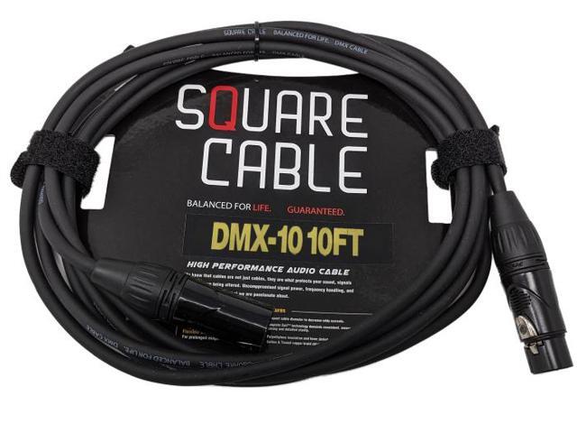 Click here for SquareCable DMX-10 10ft DMX Cable (3-Pin) prices