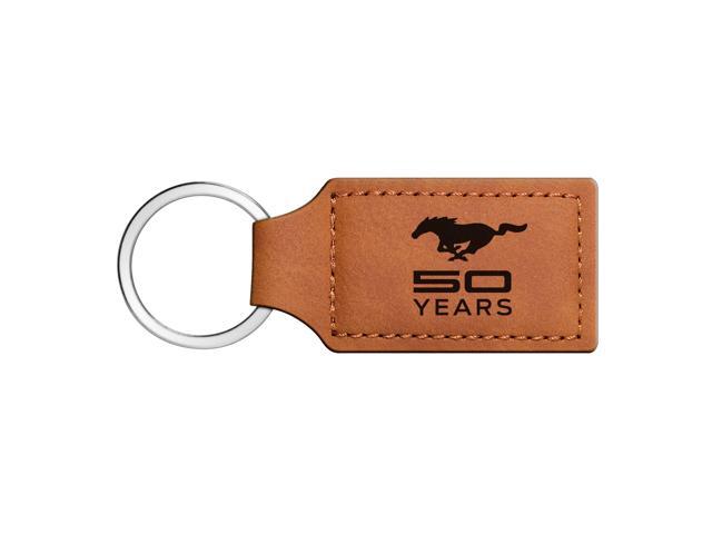 Click here for Ford Mustang 50 Years Rectangular Brown Leather Ke... prices