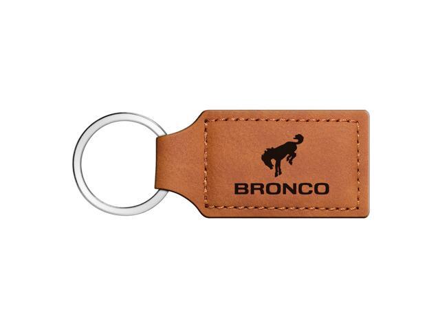 Click here for Ford Bronco Rectangular Brown Leather Key Chain prices