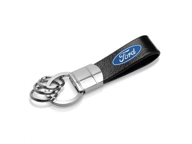 Click here for Ford Logo Black Real Leather Strap Chrome Round Ho... prices