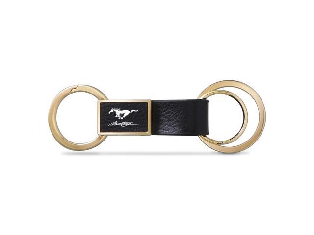 Click here for Ford Mustang Script Black Leather insert Golden Me... prices