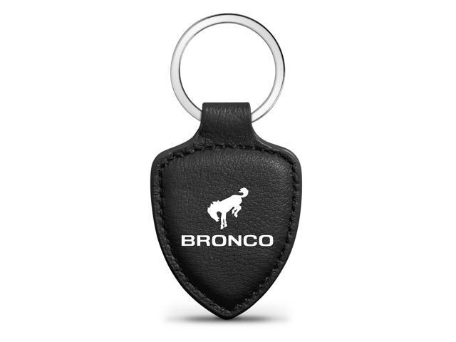 Click here for Ford Bronco Black Real Leather Shield-Style Key Ch... prices