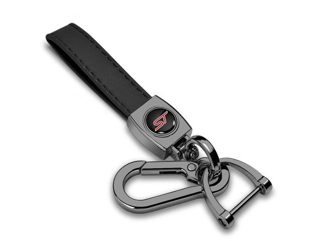 Click here for Ford ST Logo in Black on Black Leather Loop-Strap... prices
