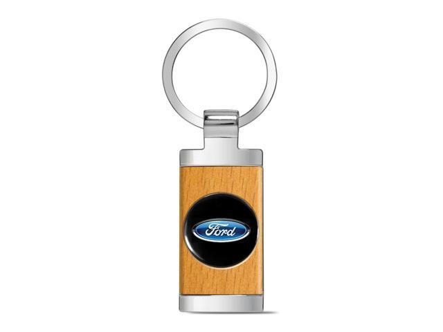 Click here for Ford Roundel Logo in Black on Maple Wood Chrome Me... prices