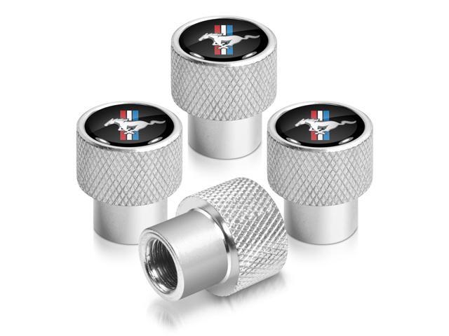 Click here for Ford Mustang Tri-Bar in Black on Silver Chrome Alu... prices