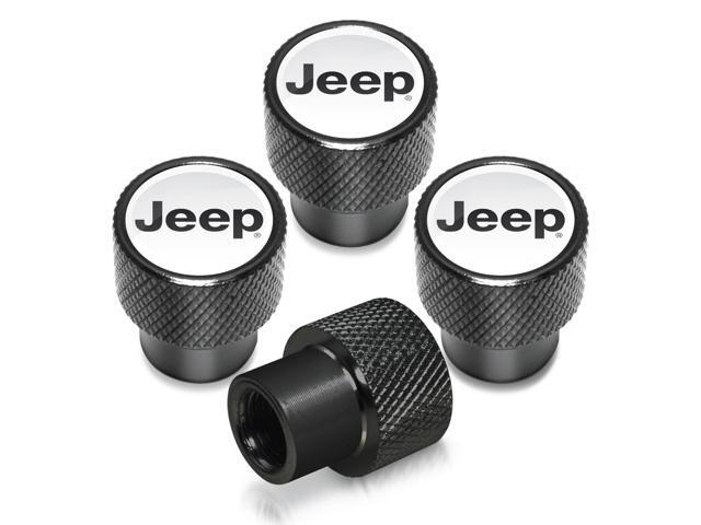 Click here for Jeep in White on Black Aluminum Tire Valve Stem Ca... prices