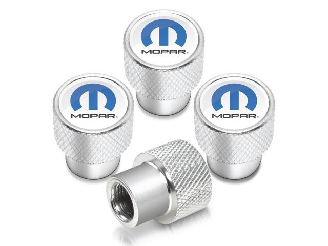 Click here for Mopar in White on Shining Silver Aluminum Tire Val... prices