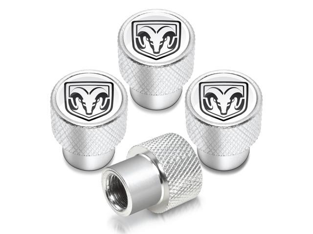 Click here for RAM in White on Shining Silver Aluminum Tire Valve... prices