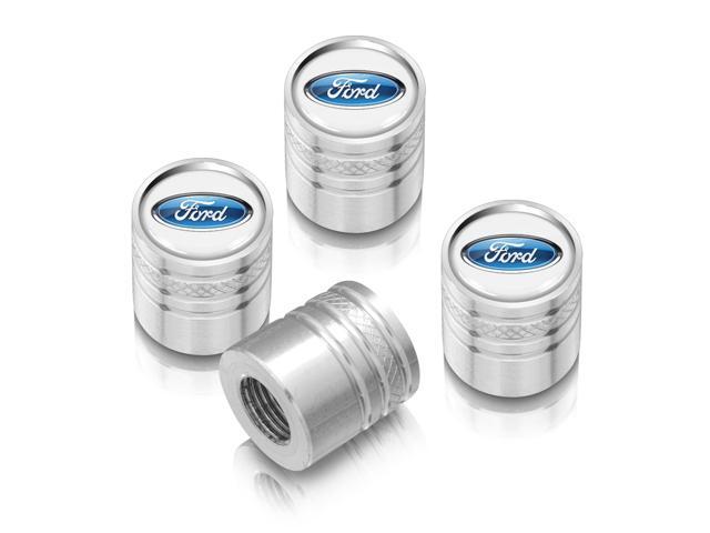 Click here for Ford Logo in White on Silver Chrome Aluminum Cylin... prices