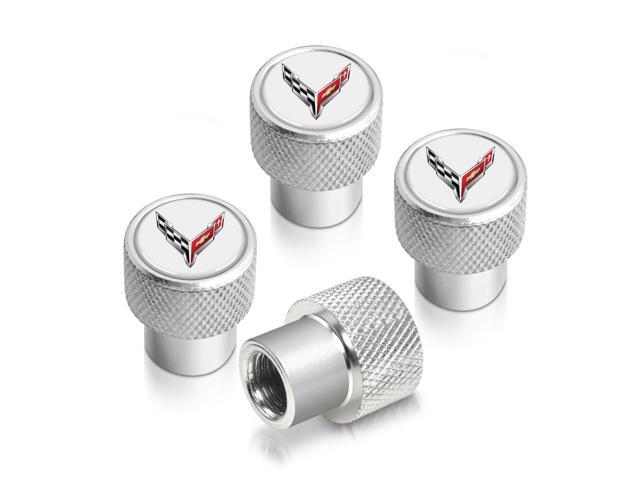 Click here for Chevrolet Corvette C8 Logo in White on Shining Sil... prices