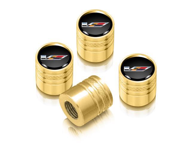 Click here for Cadillac V Logo in Black on Golden Aluminum Cylind... prices