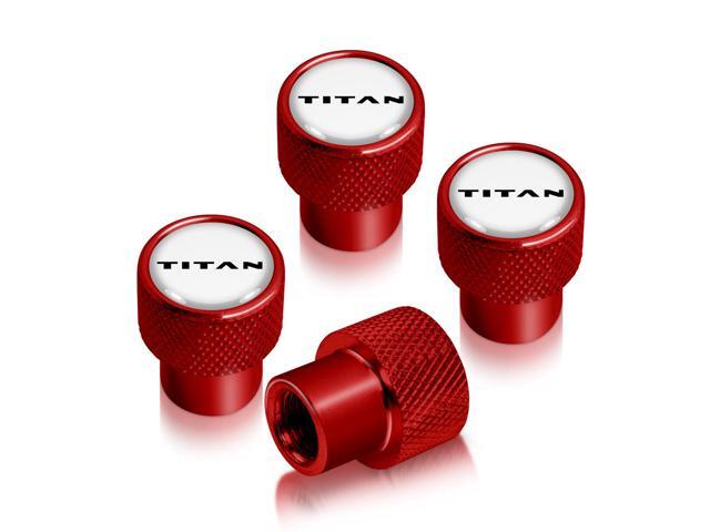 Click here for Nissan Titan in White on Red Aluminum Tire Valve S... prices