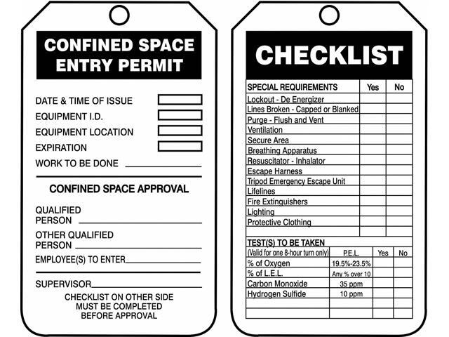 Click here for ACCUFORM TCS319CTP Permit Tag  Confined Space  Car... prices
