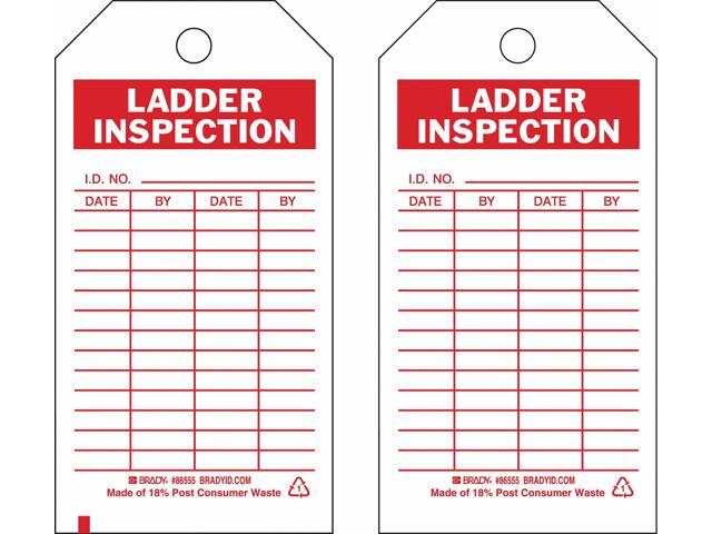 Click here for BRADY 86555 Lad Inspection Tag 5-3/4 x 3 In PK10 prices