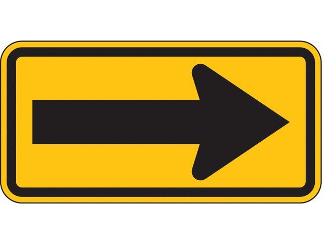 Click here for LYLE W1-6-24DA Traffic Sign 12 x 24In BK/YEL DMD G... prices