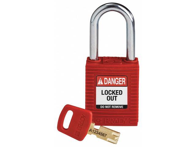 Click here for BRADY NYL-RED-38ST-KD Lockout Padlock Red 1-13/16... prices