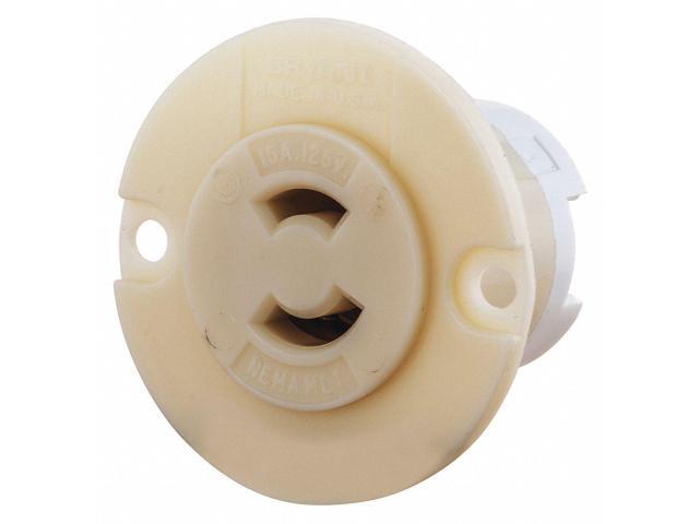 Click here for Bryant Midget Locking Flanged Receptacle White 746... prices