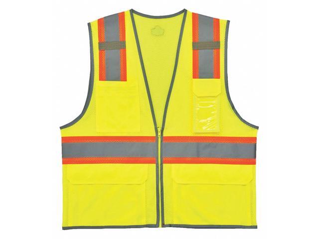 Click here for ERGODYNE 8246Z Two Tone Mesh Safety Vest Lime L/XL prices