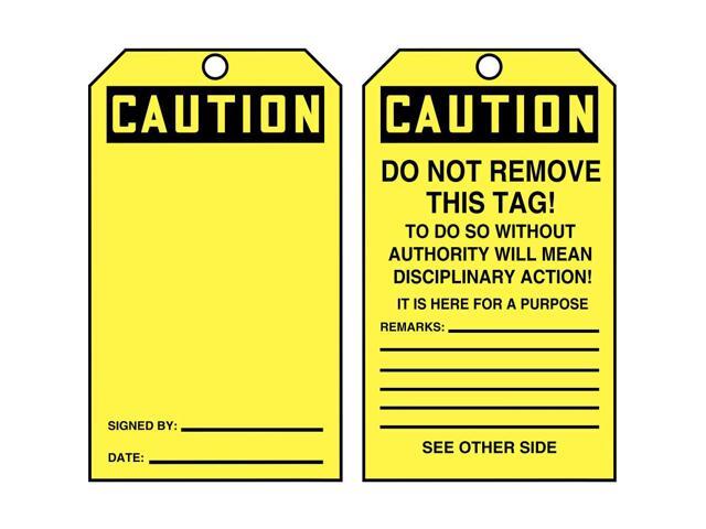 Click here for ACCUFORM TAR134 Caution Tag By The Roll 6-1/4 x 3... prices