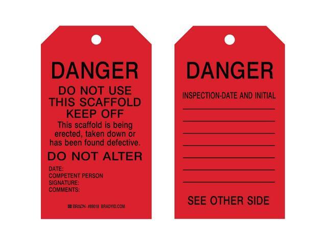 Click here for BRADY 86628 Danger Tag 7 x 4 In Bk/R Met 3/8 In PK... prices