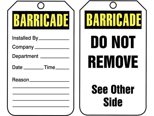 Click here for ACCUFORM TAB101PTP Barricade Tag 5-3/4 x 3-1/4 PK2... prices
