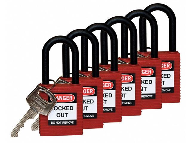 Click here for Lockout Padlock KD Red 1-3/4H PK6 BRADY 123351 prices