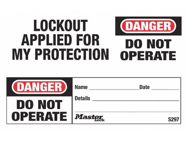 Click here for Safety Tag Danger - Do Not Operate PK100 MASTER LO... prices