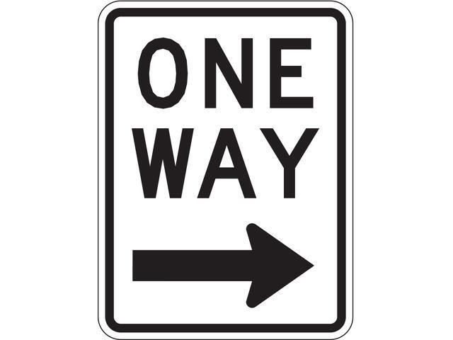 Click here for LYLE R6-2R-18DA One Way Traffic Sign  24 in H  18... prices