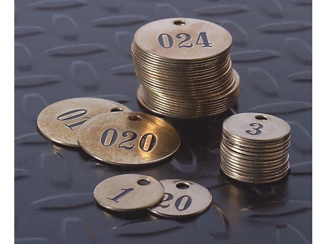Click here for C. H. HANSON 40003 Numbered Tag  Brass  1 in H x 1... prices