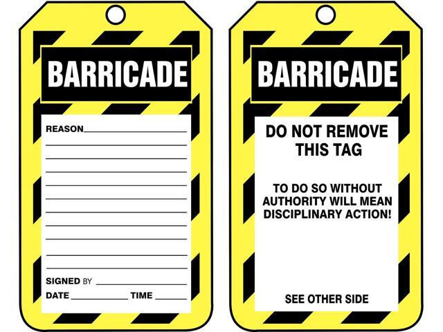 Click here for ACCUFORM TAB107PTP Barricade Tag 5-3/4 x 3-1/4 PK2... prices