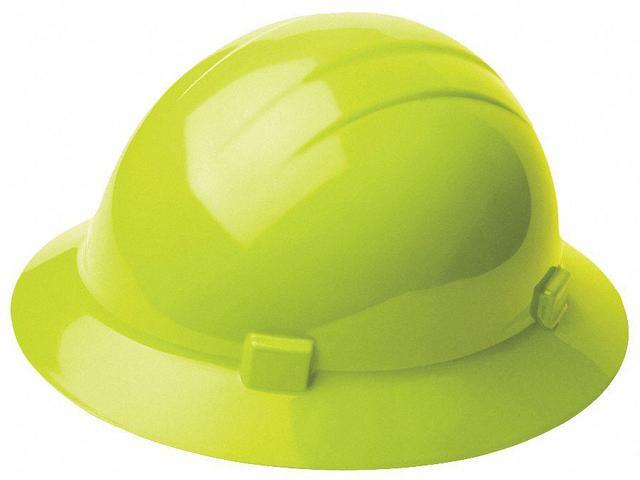 Click here for ERB SAFETY 19220 Hard Hat Full Brim Lime  4-pt. Ra... prices